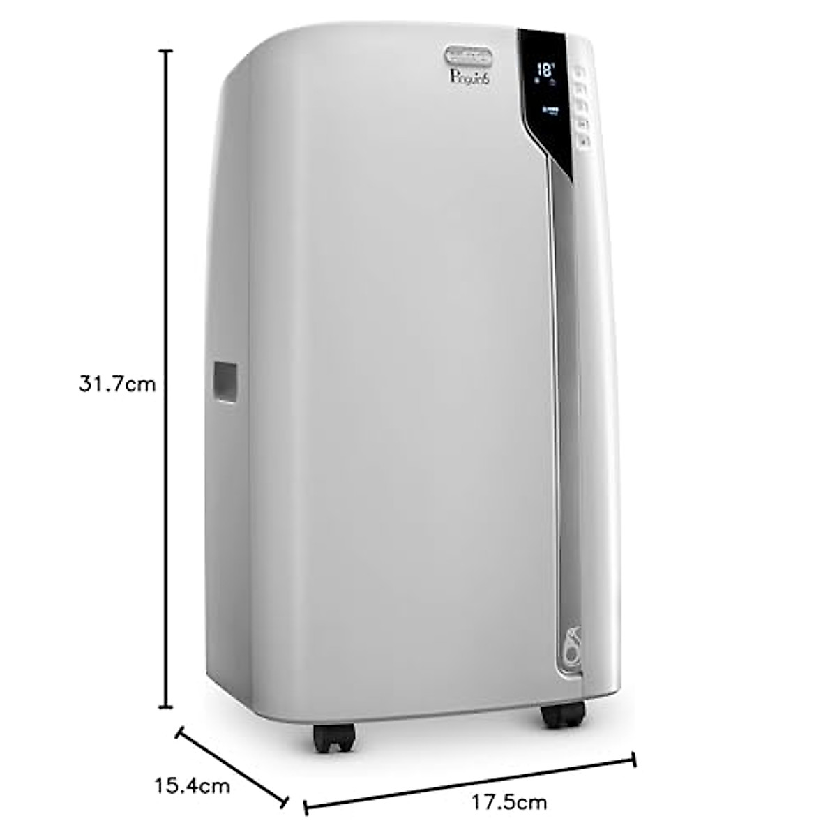 De'Longhi 14000 BTU Portable Air Conditioner, Dehumidifier & Fan + Cool Surround Remote w/Built-in Temperature Control Sensor & Quiet Mode, 700 sq ft, XLarge Room, Pinguino 8600 BTU (DOE), White