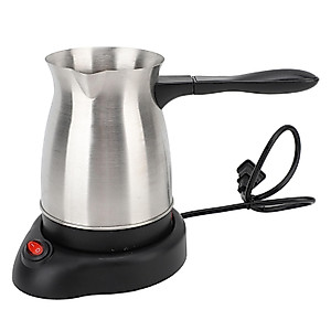 Turkish Coffee Maker, Turkish Electric Coffee Maker Machine, 5 to 6 Cup Brewing Capacity, for Delicious Turkish & Greek Coffee, Stainless Steel Turkish Coffee Pot 600ml