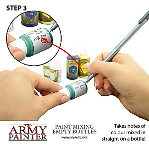 The Army Painter Paint Mixing Empty Dropper Bottles-12 ml, Pack of 6 Bottles with Dropper-Plastic Dropper Bottles for Acrylic Paint-Empty Plastic Bottle with Dropper Top- Small Applicator Paint Bottle