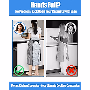 Cabinet Foot Pull for Trash Drawer, Trash Cabinet Foot Pull, Touchless Hands Free Design for Full Overlay Cabinet Door