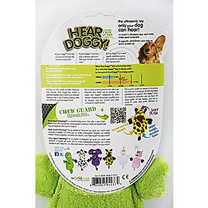 Hear Doggy Flatties with Chew Guard Technology Dog Toy, Gator, Large, Green, Model:58546