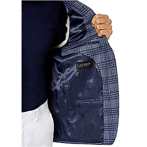 Lauren Ralph Lauren Mens Classic Fit UltraFlex Plaid Sport Coat 38 Regular Blue