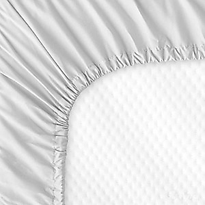 Bare Home 2-Pack Fitted Crib Sheets - Premium 1800 Ultra-Soft Microfiber - Breathable - Baby Sheet - for Boys & Girls - Fits Standard Crib and Toddler Mattresses (Crib, Sky Blue/Cloud Grey)