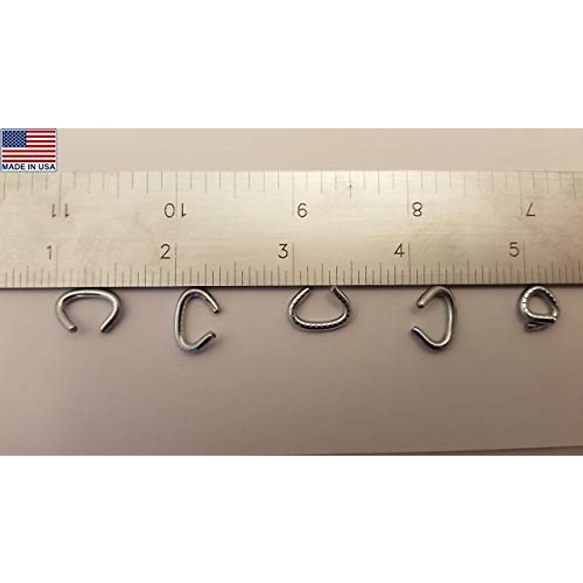 3/8 Galvanized Steel Hog Rings for Rabbit Cages, Traps, Fencing, Sausage Casings, (500 Bulk Pack)