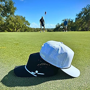 ANKOR Ultra Performance Water-Resistant UPF 50 Golf Rope Hat | Boat | Beach | Lake | Workout | Everyday | Men and Women Black