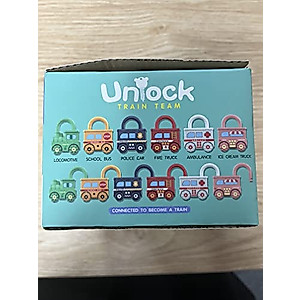 Kizmyee Montessori Toy for 18+ Months Old Toddler, Lock and Key Car Toys, Sensory Toy Matching & Sorting Toys Early Learning Toy with Number for Toddlers, Preschool Children, Boys and Girls