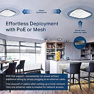 TP-Link EAP245 V3 | Omada AC1750 Gigabit Wireless Access Point | Business WiFi Solution w/ Mesh Support, Seamless Roaming & MU-MIMO | PoE Powered | SDN Integrated | Cloud Access & Omada App | White