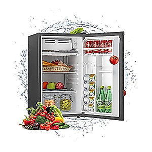 NA 3.2 Cu.Ft Single Door Mini Fridge, Compact Refrigerator Mini Refrigerator Small Drink Food Storage Machine for Dorm, Camper, Basement or Office (Black)