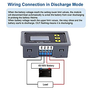 Low Voltage Disconnect, Icstation Low Voltage Cutoff DC 6V-60V 20A Battery Overcharge Overdischarge Protector Low Voltage Protection Module for Lithium Lead Acid Battery