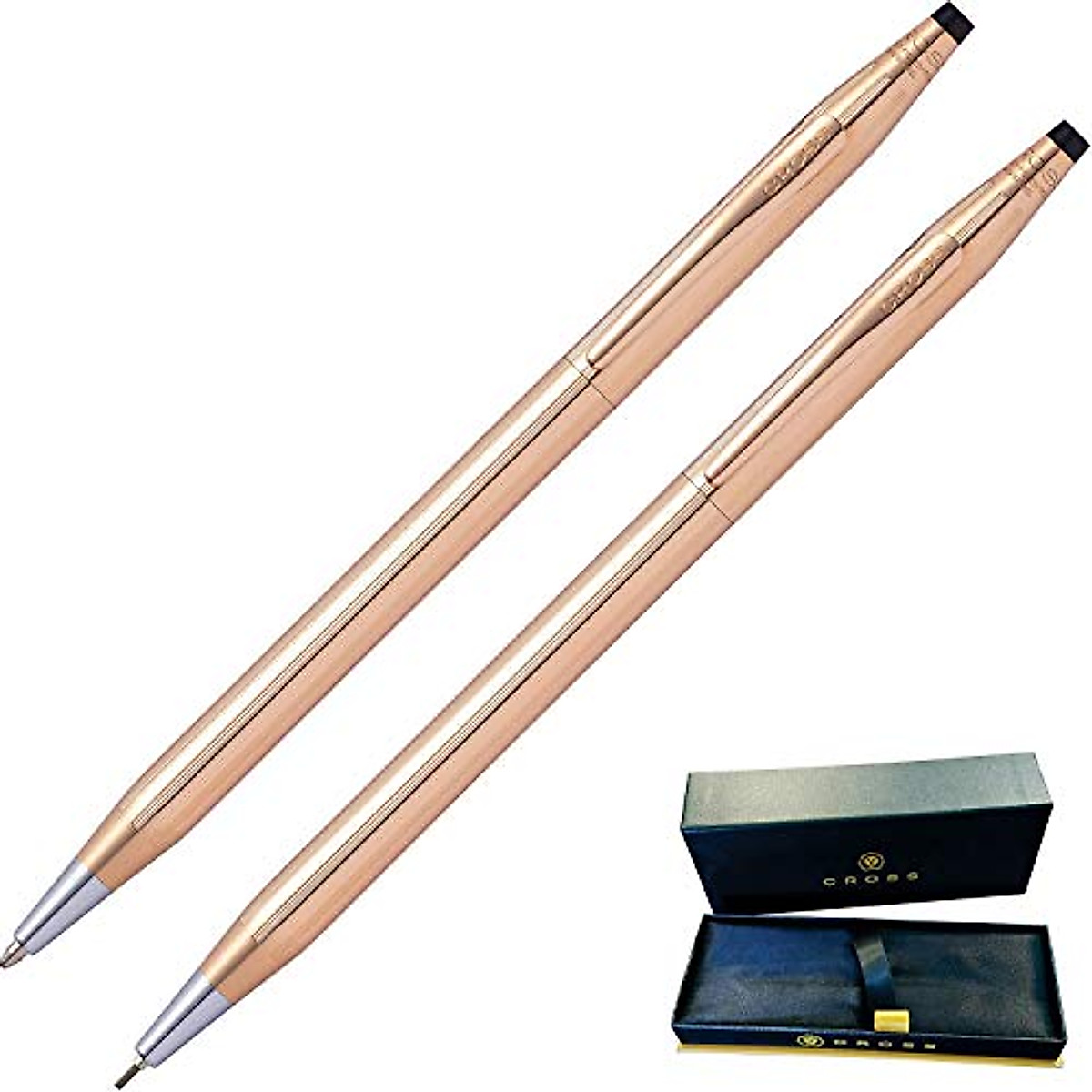 Gold Cross Pen Set | Engraved/Personalized Cross Classic Century 14 Karat Gold Plated Pen and Pencil Gift Set. Custom Engraved and Shipped in 1 Business Day.
