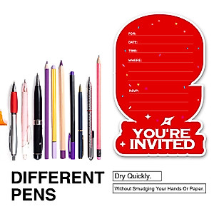 20 Ninja 9th Birthday Party Invitations with Envelopes Double Sided Ninja Shaped Fill-in Invitations Invites for 9 Year Old