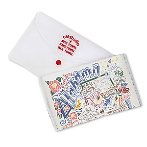 Catstudio Alabama Dish Towel - U.S. State Souvenir Kitchen and Hand Towel with Original Artwork - Perfect Tea Towel for Alabama Lovers, Travel Souvenir