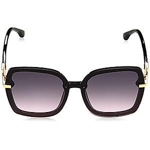 Jessica Simpson Womens J6112 Oversized Square Sunglasses With 100% Uv Protection. Glam Gifts For Her, 64 Mm, Black, 64 Mm US