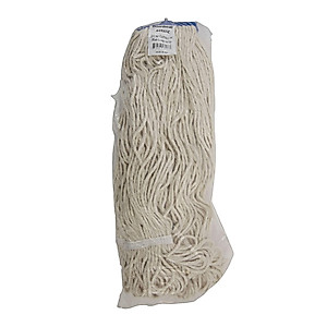 Boardwalk UNS 824C BWK824C Mop Head, Lie-Flat Head, Cotton Fiber, 24 oz, White (Pack of 12)