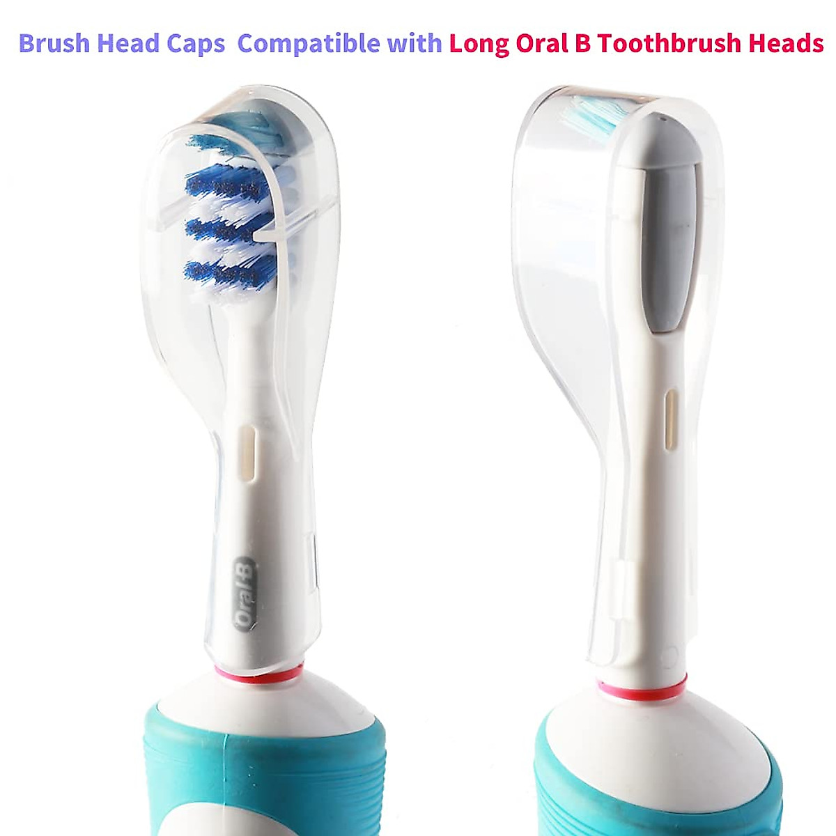 8Pcs Reusable Toothbrush Covers Compatible with Oral B Dual Clean Replacement Brush Heads and Trizon/Pulsonic/Sonic SR 12A 18A Replacement Brush Heads