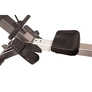 Stamina Pro Dual Air and Magnetic Resistance Rowing Machine Foldable w/Fitness Coaching App and Wireless Chest Strap Heart Monitor - Folding Rowing Machines for Home Use