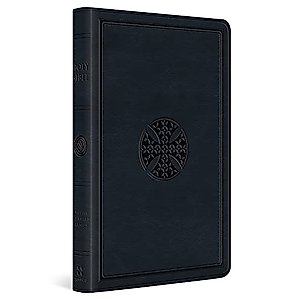 ESV Large Print Value Thinline Bible (TruTone, Navy, Mosaic Cross Design)