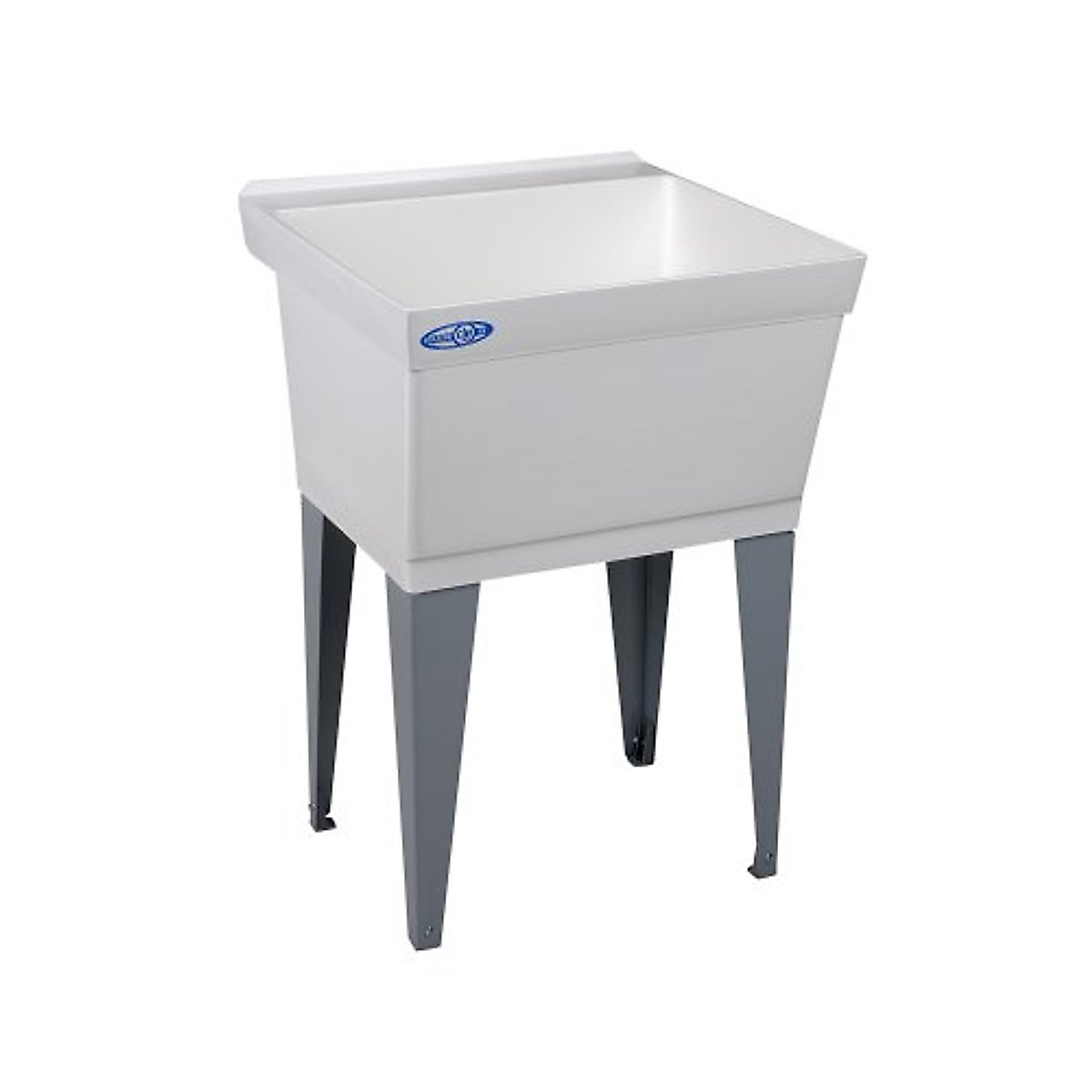 Mustee 15F Utilatub Laundry Tub Floor Mount, 23.5-Inch x 23-Inch, White