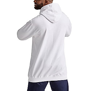 Champion Powerblend Fleece Hoodie, Hooded Sweatshirt for Men, (Reg. or Big & Tall), White Script, Small