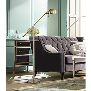 360 Lighting Dawson Modern Task Pharmacy Light Floor Lamp Standing 55" Tall Antique Brass Metal Adjustable Balance Boom Arm Gold Shade Decor for Living Room Reading House Bedroom Family Home