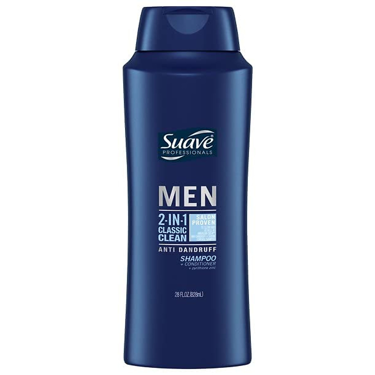 Suave Professionals for Men Anti Dandruff Shampoo 28 Fl. Oz. 2 Pack (Classic Clean 2 in 1)