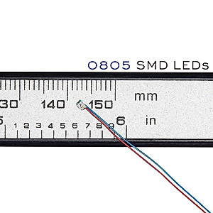 ZZHOB 25PCS Pre-wired Micro Blinking LEDs(Light Mode: Flashing Red Light) 0805 SMD LEDs With Assembly Accessories For Beginner Model Building