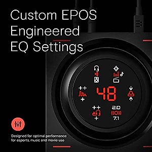 EPOS GSX 1000 2nd Edition Dac Amp Audio Amplifier/External USB Sound Card with 7.1 Surround Sound, Side Tone, Gaming DAC and EQ, Headphone Amp Compatible with Windows, Mac, Laptops and Desktops