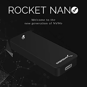 SABRENT Rocket Nano 2TB USB 3.2 10Gb/s External Aluminum SSD (Black) (SB-2TB-NANO-BLK)