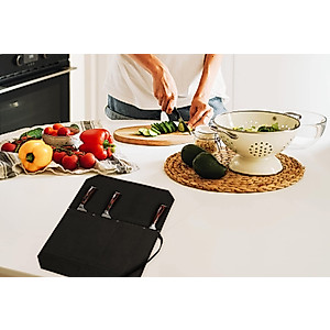 Chef's Knife Roll Bag With 4 Slots, Knife Roll Heavy Duty 16oz Waxed Canvas Knife Case Professional Anti Cutting Fabric Inside