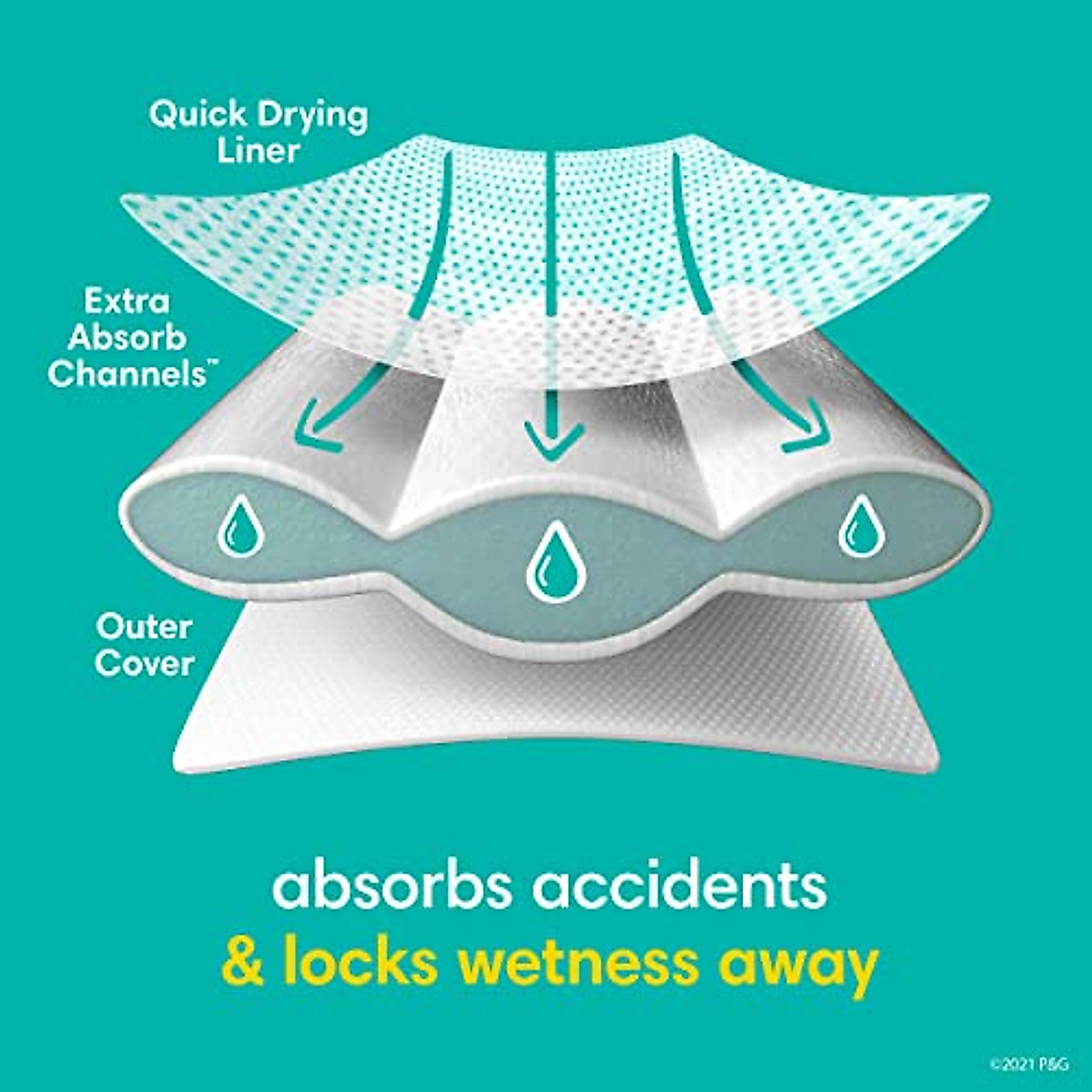 Pampers Easy Ups Training Underwear Girls, 5T-6T Size 7 Diapers, 84 Count (Packaging & Prints May Vary)