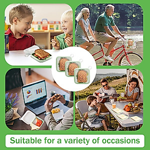 3 Pcs Sandwich Containers, Silicone Sandwich Storage for Lunch Boxes, BPA Free, Leakproof, Reusable Sandwich Holder for Fruit,Salad,Snacks and Food Storage, Microwave Freezer & Dishwasher Safe (Green)