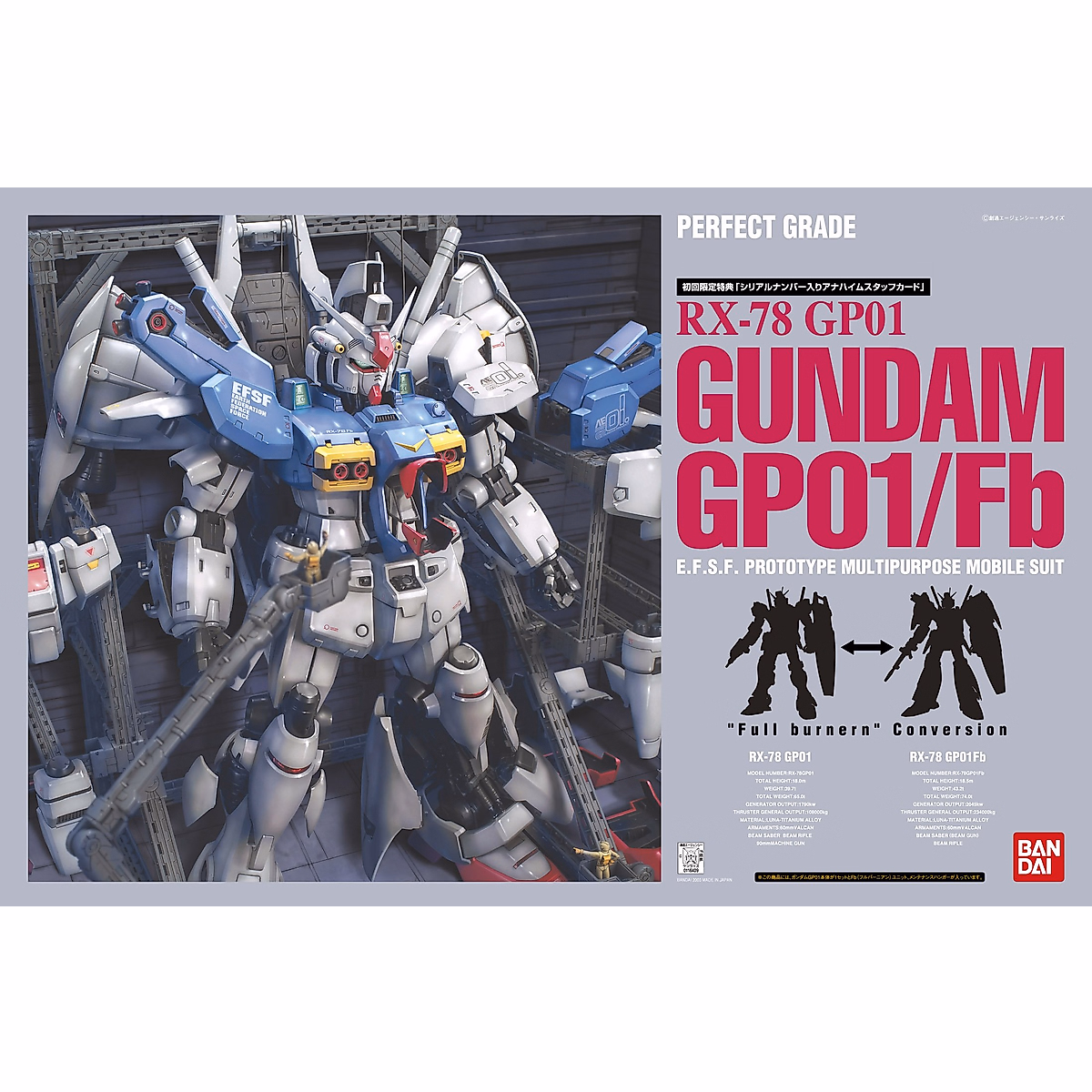 Bandai Hobby Gundam GP-01/Fb Gundam 0083" 1/60 - Perfect Grade