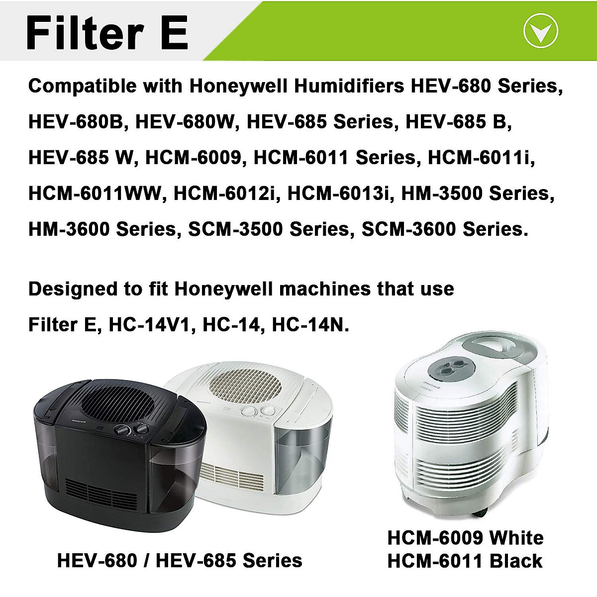 Lemige 3 Pack HC14 Filter E Compatible with HC-14 Series HC-14V1 HC-14 HC-14N, Models HCM-6009 HCM-6011 HEV680 HEV685 Series