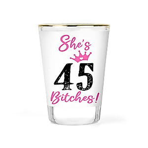 Birthday Shot Glass | She's 21 Bitches | Bday Party Shot Glasses | Birthday Celebration Shot Glass | Custom Birthday Gift | Bday Glass | Personalized Happy Birthday