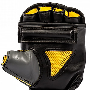 Everlast Evergel Durable Wristwrap Heavy Bag Synthetic Leather Boxing Gloves for MMA Fighters, Boxers, and Fitness Enthusiasts, Black, Small/Medium