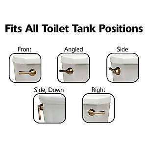 Korky 6094BP STRONGARM Tank Lever, Universal to Fit Front Angled Side Left and Right Mount Toilets, Brushed Gold