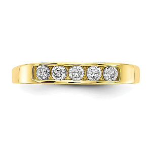 IceCarats 10K Yellow Gold Cubic Zirconia CZ Ring Size 3