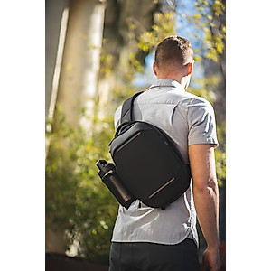 NOMATIC Navigator Premium Sling 6L (Black) | Crossbody Anti-Theft Sling Bag | Tech Organization, Water Resistant & Cord Passthrough- Minimalist Carry Bag