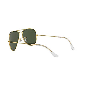 Ray-Ban RB3025 Classic Aviator Sunglasses, Gold/G-15 Green, 62 mm