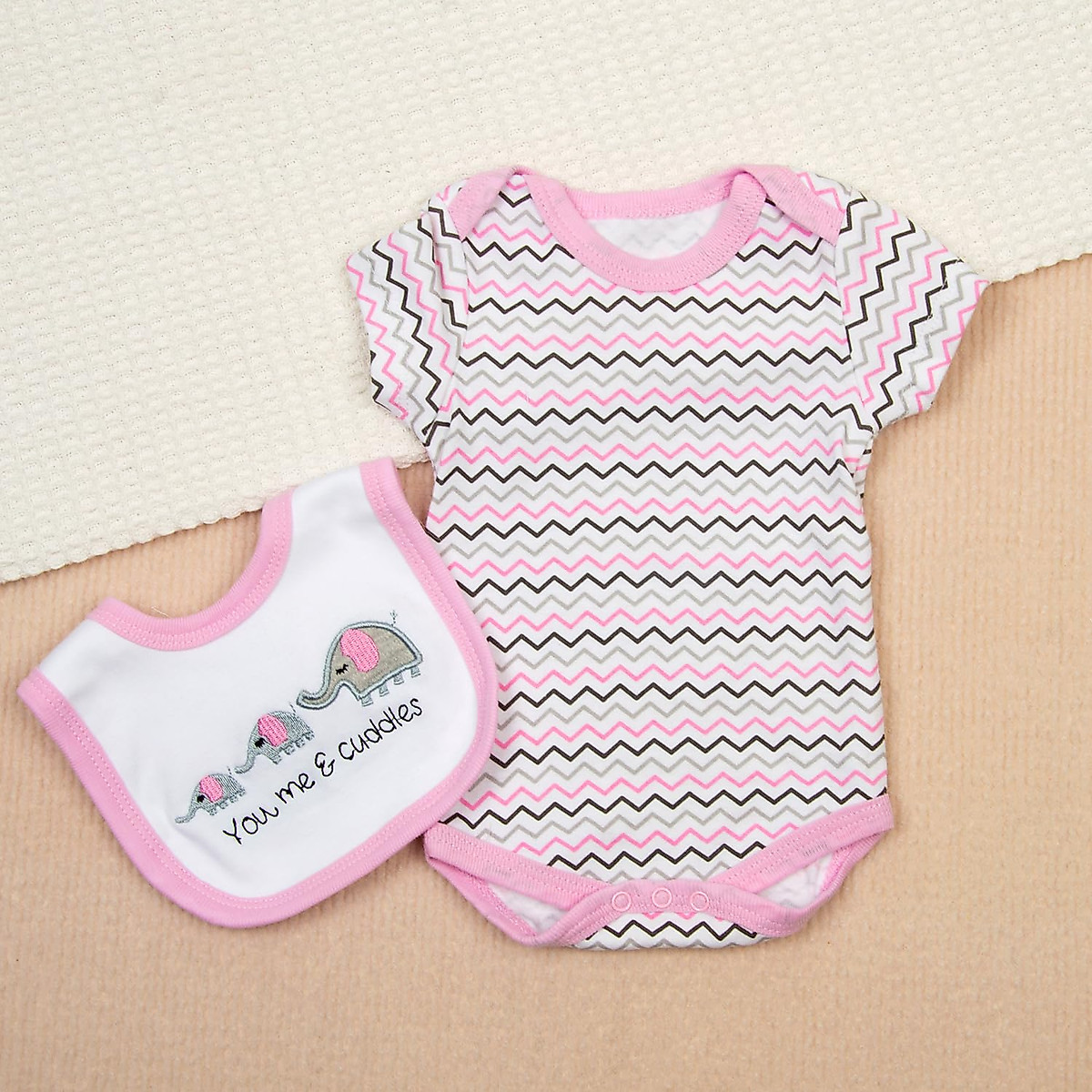 Medylove 5Pcs Reborn Baby Dolls Clothes 22 Inch Cute Elephants Outfits Accessories Clothing for 20-22 Inch NewbornBaby Doll Girl…