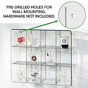 mDesign Plastic 12 Compartment Divided Drawer and Closet Storage Bin - Organizer for Scarves, Socks, Ties Bras, and Underwear - Dress Drawer Organizer, Shelf Organization - Lumiere Collection - Clear