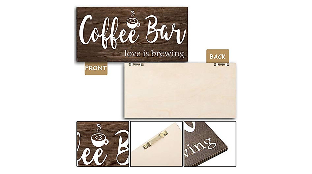 Rustic Coffee Bar Sign - Charming Wood Decor