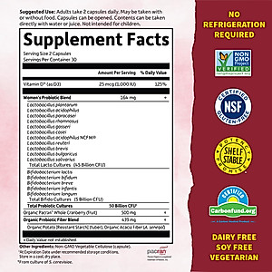 Garden of Life Dr. Formulated - Acidophilus Probiotic Supports Urinary Tract Health Digestive Balance - Gluten Dairy and Soy-Free, 60 Count