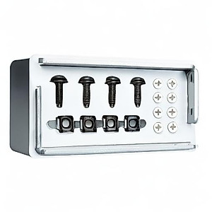 GeoLynx Silver Rack Mount Adapter Bracket Ear Kit for Ubiquiti US-8-150W UniFi Switch 8 Port | Edge Switch 8 Port with M6 Cage Nuts Screws & Hardware