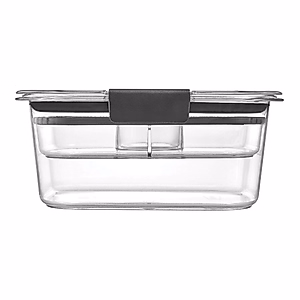Rubbermaid Brilliance Food Storage Salad Container, Medium Deep, 4.7 Cup, Clear