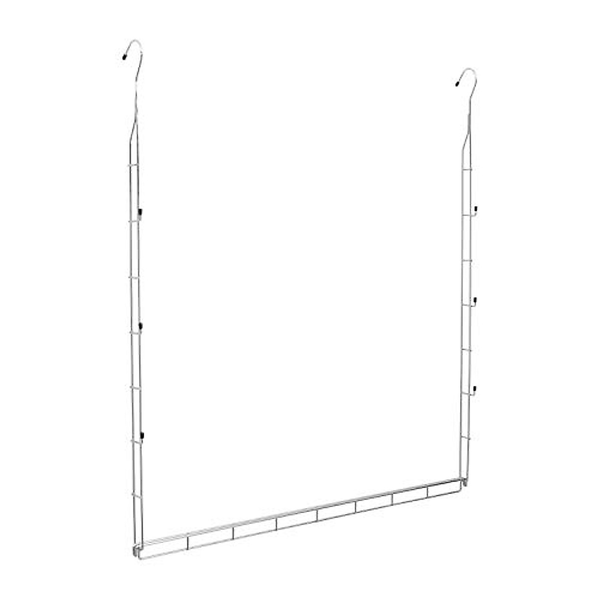 Organize It All Closet Doubler Hanging Rod | 2 Pack | 2 Tier | Adjustable | Double Your Space | Closet Organization | Great for Hanging Dress Clothes | Metal | Chrome Silver