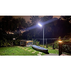 OKPRO S-1152B 1200W Solar Street Lights Outdoor Waterproof, 7000K 120000LM Dusk to Dawn, LED Wide Angle Lamp with Motion Sensor and Remote Control, for Parking Lot, Yard