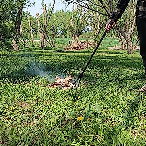 Redneck Convent Heavy-Duty Log Grabber Fire Tongs Poker Tool with Spring Handle and 3 Prong, 36in – Place Wood on Campfire Fireplace