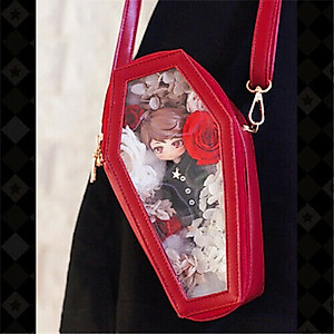 GK-O Banpaia Vampire Coffin Ita Bag Carriers For GSC OB11 Molly Bjd Doll Bed Lolita Fashion (Black)