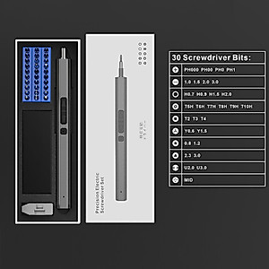 36 in 1 Cordless Electric Screwdriver, Mini Power Precision Screwdriver Set with LED Light 3. 7V Rechargeable Portable Magnetic Repair Tool Kit for Repairing Phones Eyeglasses Laptop
